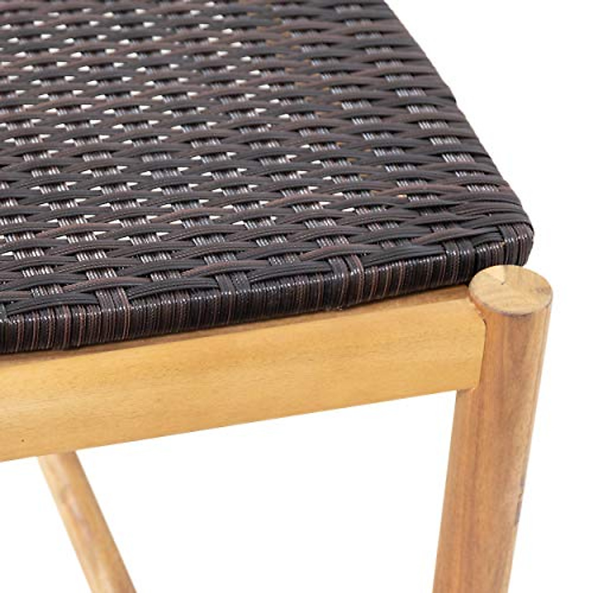 Christopher Knight Home Bonnie Outdoor 3 Seater Wicker Bench, Teak and Brown