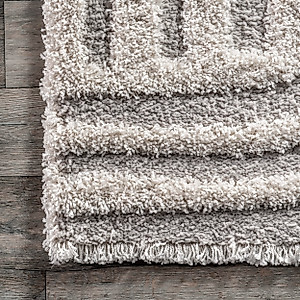 nuLOOM Maureen Modern Shag Area Rug, 5x8, Beige