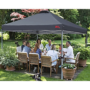 MASTERCANOPY Durable Pop-up Canopy Tent with Roller Bag (12x12, Dark Grey)