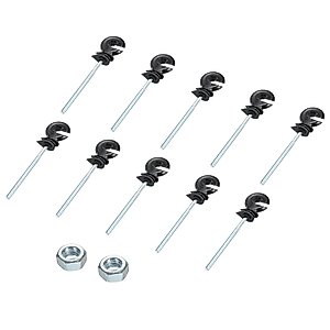 PATIKIL Electric Fence Insulator Screw-in Ring Insulator 25pcs M6 Wood Post Insulator Black for Farm Fencing Power Grid System