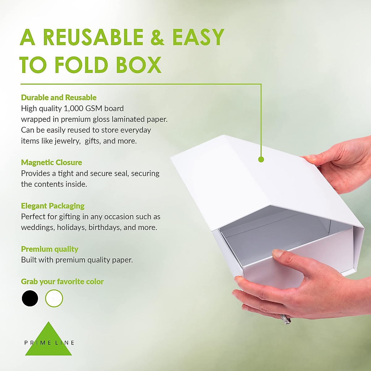 Prime Line Packaging 6x6x3 15 Pack White Magnetic Gift Box with Lid, Small Magnetic Closure Box for Presents, Wedding, Christmas, Small Business Bulk