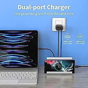 USB C Wall Charger, 25W Super Fast Charger Block with 6FT Android Phone Charger Cable for Samsung Galaxy S22/S22 Ultra/S22+/S21/S21Ultra/S21+/S20/S20Ultra/Note20/Note 20Ultra/Note10+