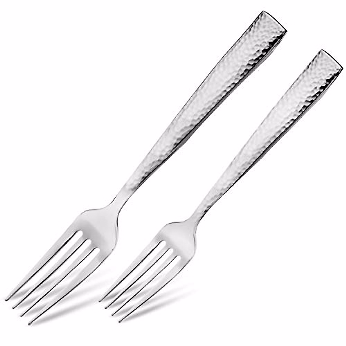 Hudson Essentials 40-Piece Hammered 18/10 Stainless Steel Silverware Cutlery Set, Utensil Flatware Service for 8 (40-Piece Set)