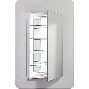 Robern PLM2440GLE Polished Edge, Classic Gray Interior, Electric ̶ Left Hinge PL Series 24" x 40" Flat Top Cabinet