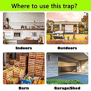 Mouse Rat Trap Bucket Turnover and Slide Barrel Bucket Lid Mouse Rat Trap for Indoor Outdoor Mouse Rat Traps Compatible 5 Gallon Bucket（Without Barrel） (Yellow Mouse Trap 1pc)
