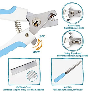 Supet Dog Grooming Hammock Harness for Cats Dogs, Relaxation Pet Restraint & Small Animal Leashes Sling Helper Nail Trimming Clipping, S（ Legs Spacing：7-10.2" /) , Coral blue