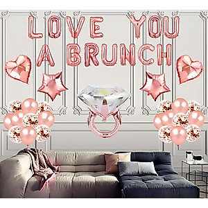 BTXLHAOHE Love You a Brunch Balloons Banner Bridal Brunch Party Decorations Supplies Bachelorette Party Bridal Shower Party Decor Supplies