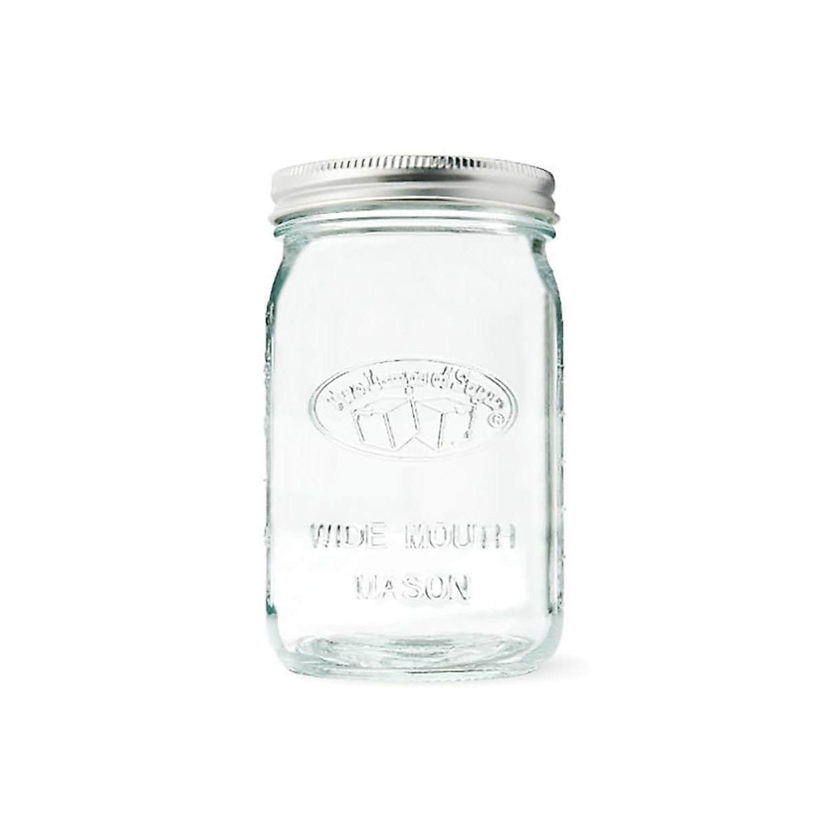 Two Lumps of Sugar 32 oz Wide Jar with Lids and Rings, 12 pcs/case - Mason Jars for Food Storage, Crafting, & Canning, Heavy Duty Glass Jars, Quality Tested for Performance