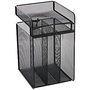 Safco Products 3241BL Onyx Mesh Vertical Hanging Desk Storage, Black