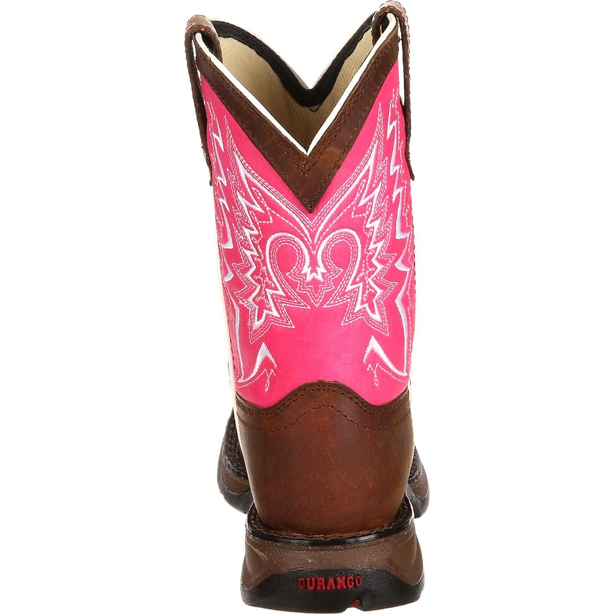 Durango unisex child Lil' Rebel Western Boot, Brown/Pink, 3 Little Kid US