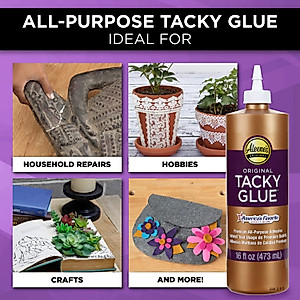 Aleene's Tacky 16 fl oz, Glue, 16 FL OZ, Craft Supplies, School Supplies, 16 FL OZ