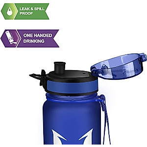 Super Sparrow Water Bottle - 17 oz - BPA & Toxic Free Tritan Water Bottles - One Touch Opening - Leak-proof Plastic Bottle - Kids Water Bottle for Office, Gym, Outdoor, Sports