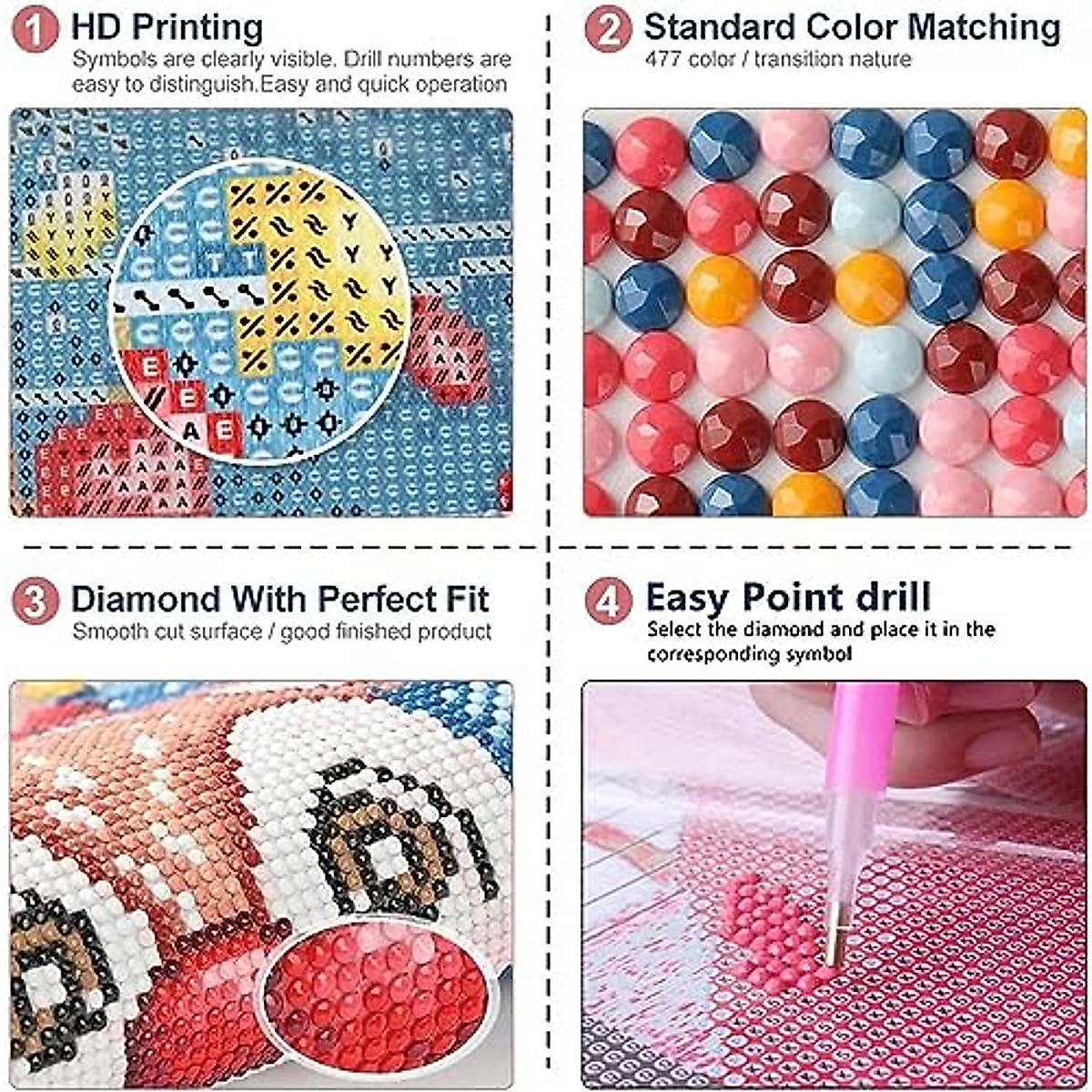 Moon Diamond Painting Kits for Adults,Moon Beach Diamond Art Kits Full Drill Crystal Rhinestone Diamond Embroidery Craft Kits for Home Wall Decor Inch12X16