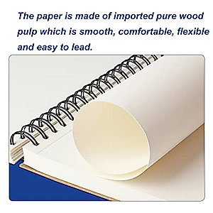 Sketch Book 9x12 Inch, Artist Sketch Pad, 100 Sheets (68lb/100gsm) Spiral Bound Sketchbook, Acid-Free Drawing Paper Pad, Art Supplies for Colored and Graphite Pencils, Charcoal, & Soft Pastel.