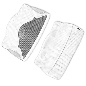 HOMCA Pillowcase for Memory Foam Cervical Pillow, Hypoallergenic Contour Pillow Case, 1Pack, Grey (Suitable for Pillow Model: PL01)