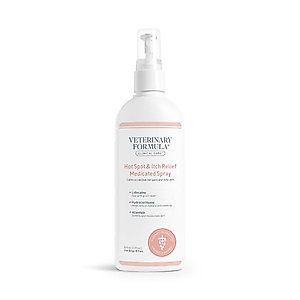 Veterinary Formula Clinical Care Hot Spot & Itch Relief Medicated Spray, 8oz – Easy to Use Spray for Dogs & Cats – Helps Alleviate Sensitive Skin, Scratching, and Licking of Coat