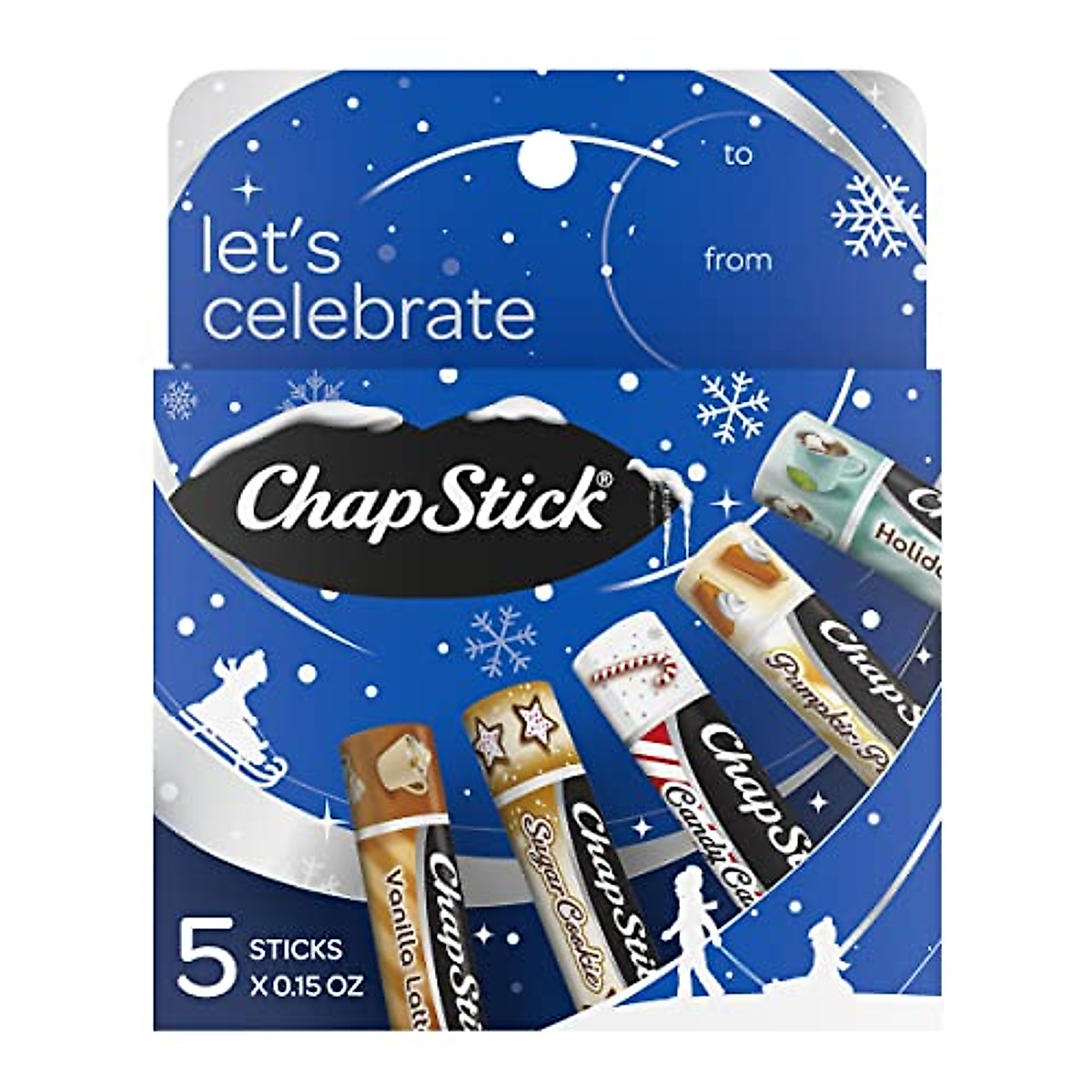 ChapStick Holiday Collection Holiday Lip Balm Variety Gift Box - 0.15 Oz (Pack of 5)