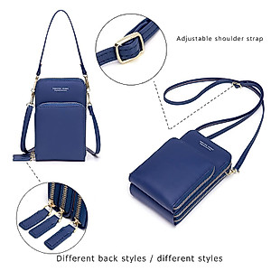 myfriday Small Crossbody Cell Phone Bag for Women, Mini Over Shoulder Handbag Purse with Credit Card Slots
