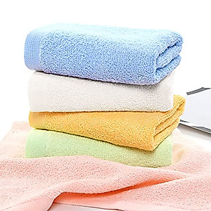 Towel with Hanging Loop, Hanging Hand Towels, 5 Pieces of Bamboo Towels, Soft and Strong Absorbent Kids Bathroom Towels, Suitable for Baby Care, Kitchen Scrubbing