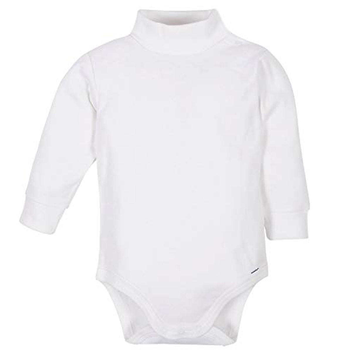 Gerber Baby Boys 2-pack Long Sleeve Turtleneck Onesies Bodysuits Footie, White, 18 Months US