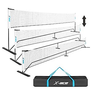 X-ACE Portable Badminton Net 20FT- Adjustable Height Badmitton Net for Tennis, Soccer Tennis, Pickleball- Durable Construction&Easy Set-Up (2023NET)