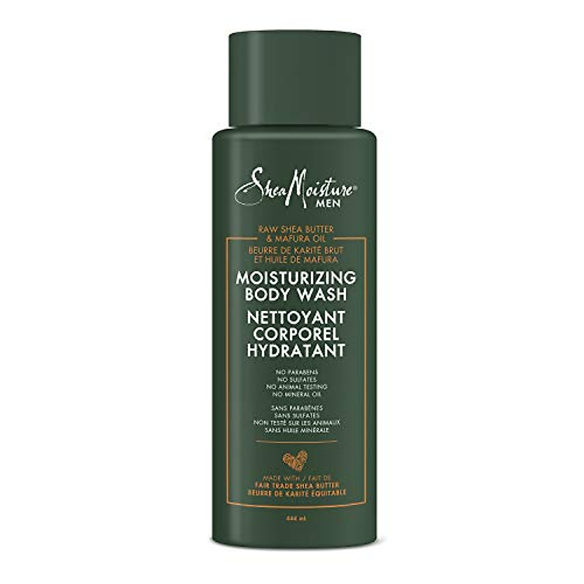 SheaMoisture Men Body Wash Cleanser to Clean and Hydrate Skin Raw Shea Butter and Mafura Oil Moisturizing 15 fl oz
