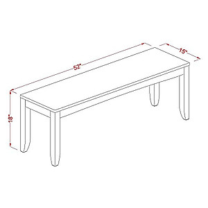 East West Furniture Lynfield 6 Piece Set Contains a Rectangle Dining Room Table with Butterfly Leaf and 4 Linen Fabric Upholstered Chairs with a Bench, 36x66 Inch, Cappuccino