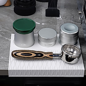 IKAPE 58mm Espresso Powder Receiver Cup, Coffee Powder Receiver Container, Suitable for 58mm Portafilters (Silver)