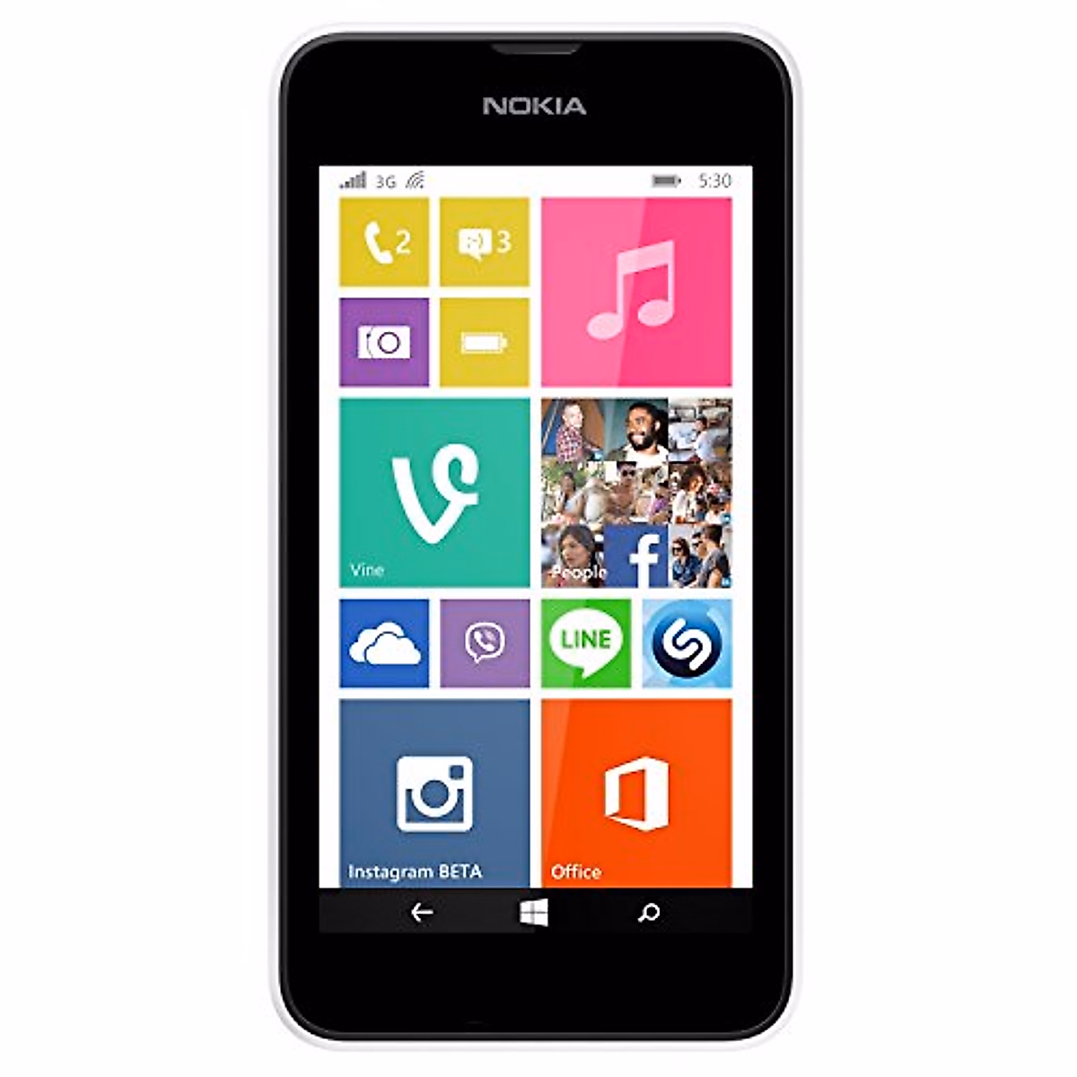 Nokia Lumia 530 RM-1018, 4GB, Single Sim (Unlocked) - White