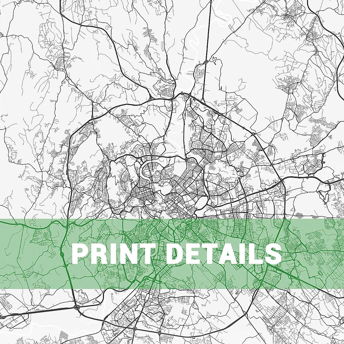 Dear Mapper Roma Italy View Abstract Road Modern Map Art Minimalist Painting Black and White Canvas Line Art Print Poster Art Print Poster Home Decor (Set of 3 Unframed) (12x16inch)