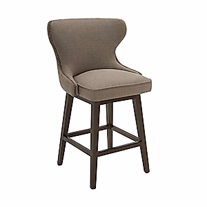 Amazon Brand – Stone & Beam Louise Memory Swivel Counter-Height Barstool, 38.2"H, Slate