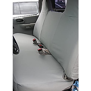 Durafit Seat Covers Made to fit 1999-2007 Ford F150 Seat Covers Exact Fit, Front Solid Bottom, Solid Back Bench with Molded Headrests | Seat Covers for Trucks Ford F150 | Gray Twill Fabric