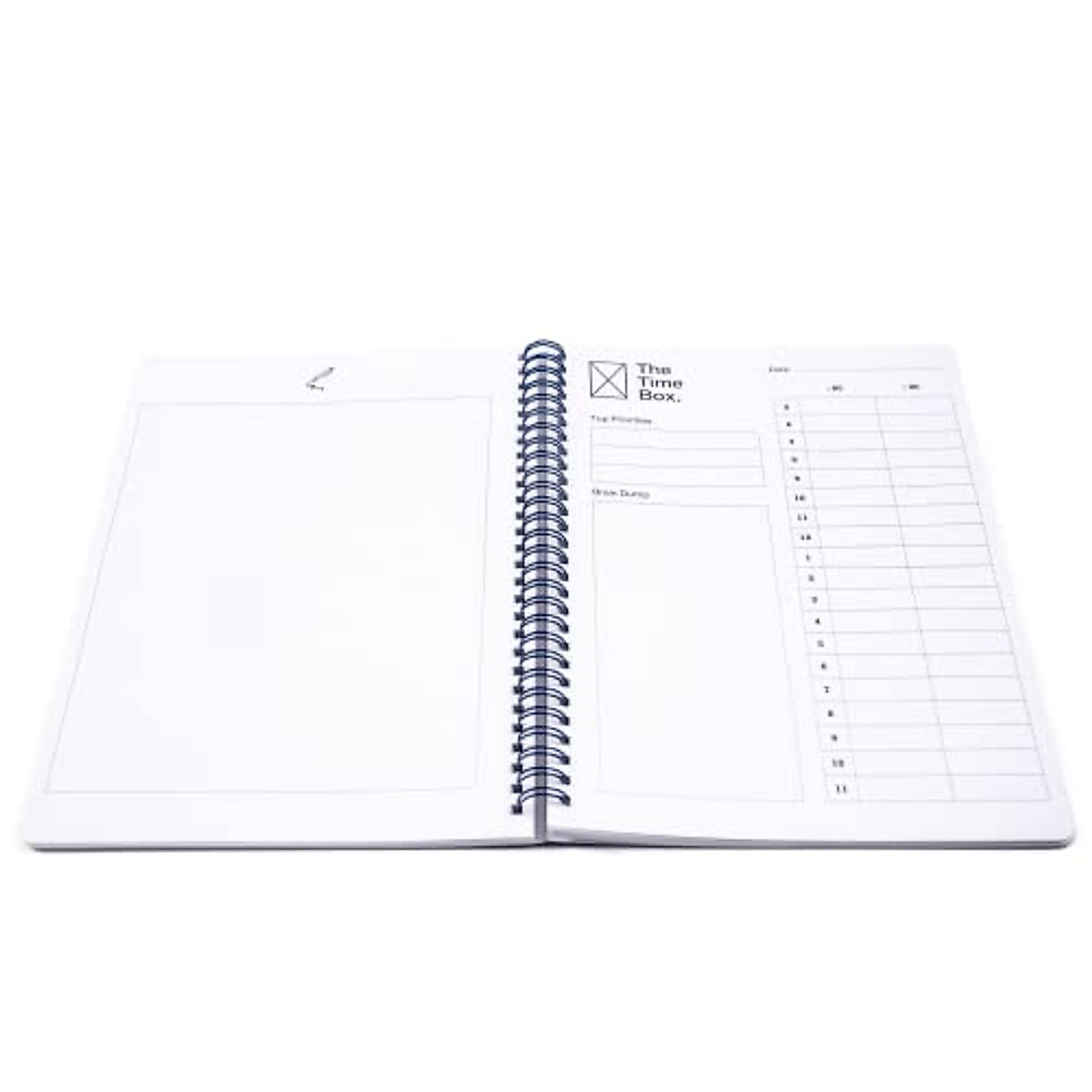 The Time Box Daily Management Notebook - Time Blocking To Do List Planner, Brain Dump Agenda, Blank Hourly Personal Organizer Notepad for Work 140 Undated Pages 7" x 10"