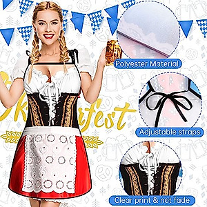 ZYP 4PCS Oktoberfest Apron for Woman,Female Funny Novelty Apron for German Oktoberfest Party Costume,Couples Cooking Dirndl Apron for Bavarian Beer Festival