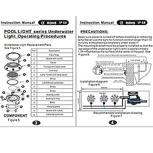 LED Pool Lights,LED Pool Light Waterproof IP68 Pool Lights 35W Multi Color Underwater Light Multicolor Light with Remote Control for Swimming Pool, Rockery, Aquarium, Garden,Waterfall