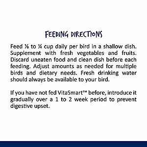 Vitakraft Vita Smart Gourmet Cockatiel and Lovebird Food - Vitamin-Fortified - Daily Pet Bird Food 4 Pound (Pack of 1)