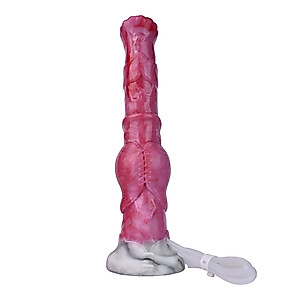 12'' Long Ejaculating Horse Dildo, Squirting Knots Monster Dildo for Women Men, Silicone Fantasy Dildo with Suction Cup for Hands-Free Play, Big Anal Plug, Adult Sex Toy for Female Couples