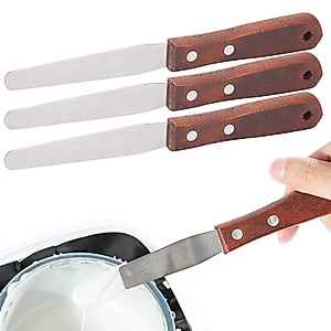 3 pieces waxing stainless steel spatula for clean application of wax or sugaring paste, wax spatula metal spatula for Brazilian waxing, stainless steel hair removal and wax spatula