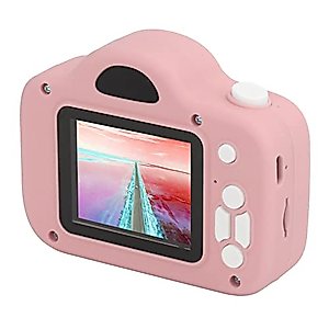 01 02 015 Cartoon Mini Camera, Kids Gift 15 Filters 16 Borders Kids Camera One Key Video Recording Support MP3 200W Pixels for Kids(Pink)