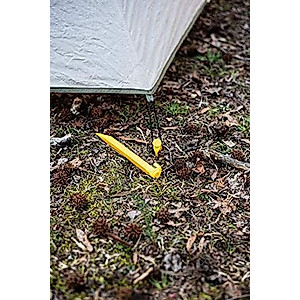 SGT KNOTS Large Tent Stakes - Heavy Duty Camping Stakes for Tents - Yellow Canopy Stakes, Plastic Tent Garden Stakes - Professional Grade Stakes for Hiking, Gardening, Backpacking I 9 Inch, 25 Packs