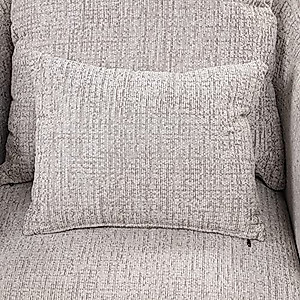 Goohome Mid Century Modern Accent Chair Single Sofa Comfy Upholstered Armchair Living Room Furniture, ReadingChair with Lumbar Pillow and Metal Legs for Bedroom, Lounge