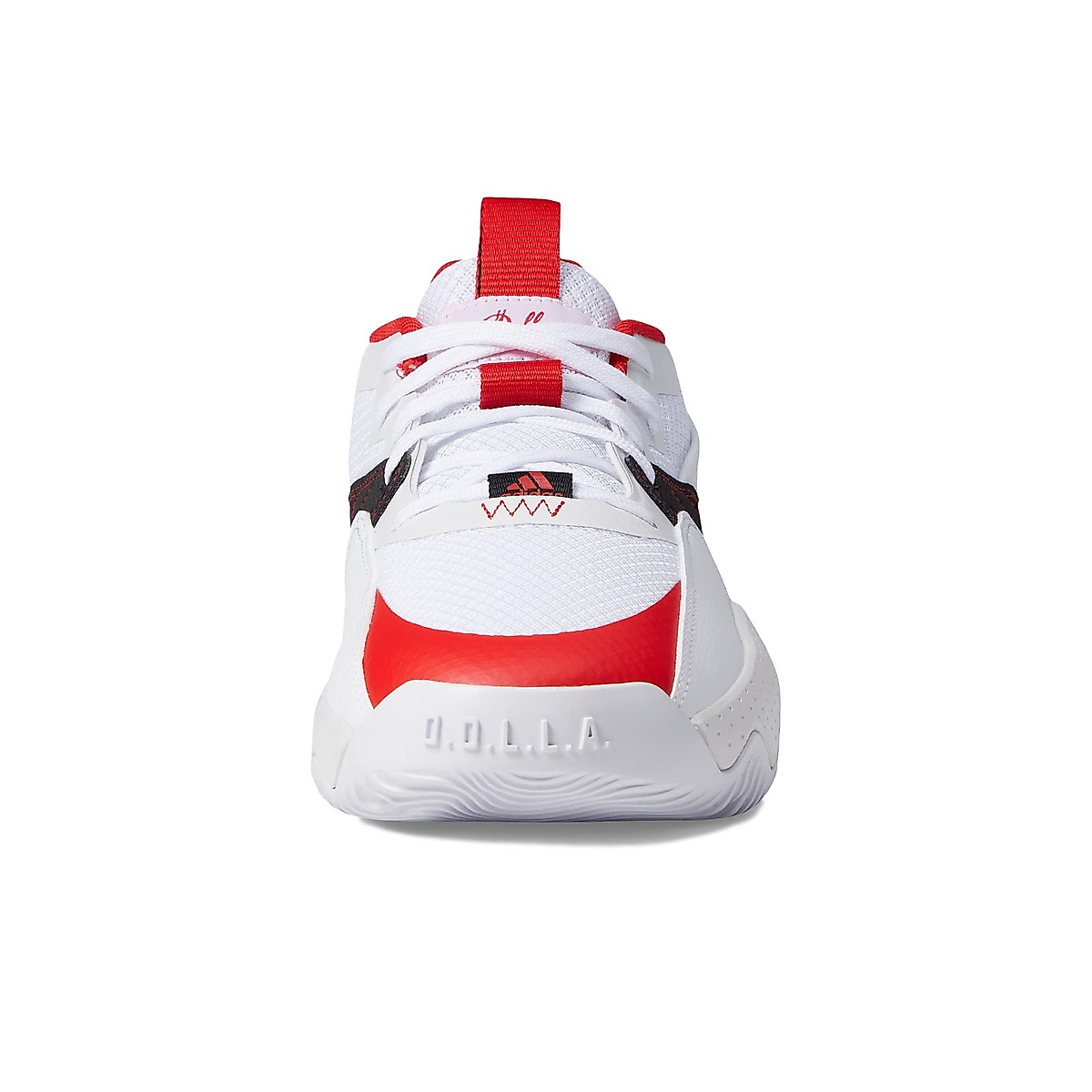adidas Unisex Dame Extply 2 Basketball Shoe, White/Vivid Red/Dash Grey, 11 US Men