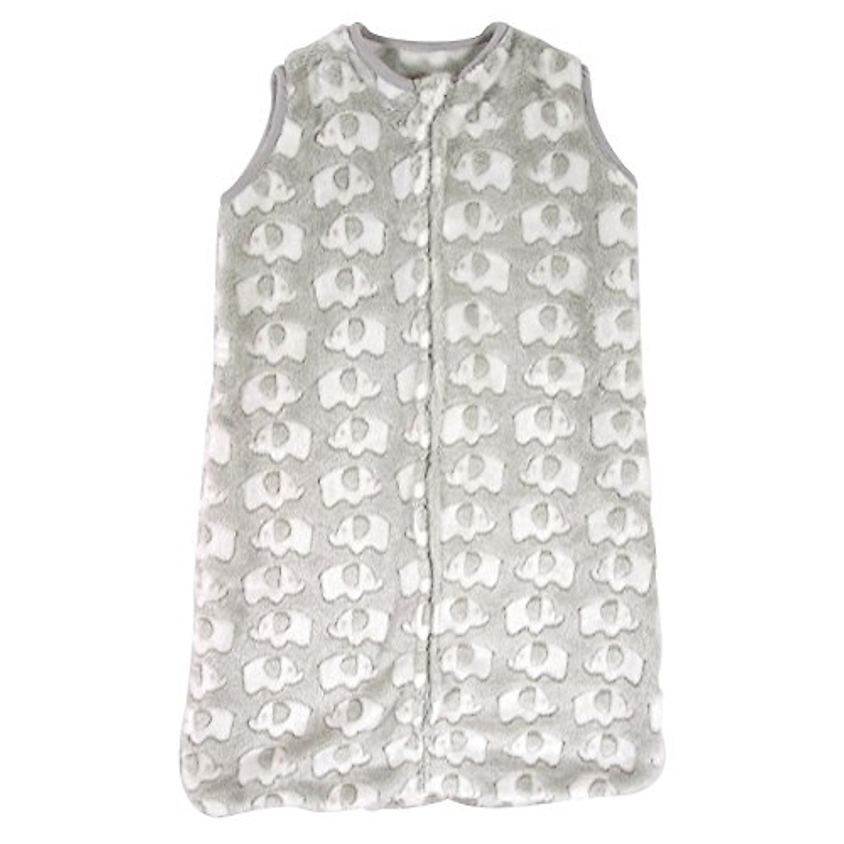 Stephan Baby Snuggle Fleece Sleepy-Time Sack Available in 3 Designs, Gray Elephants, Fits 0-6 Months