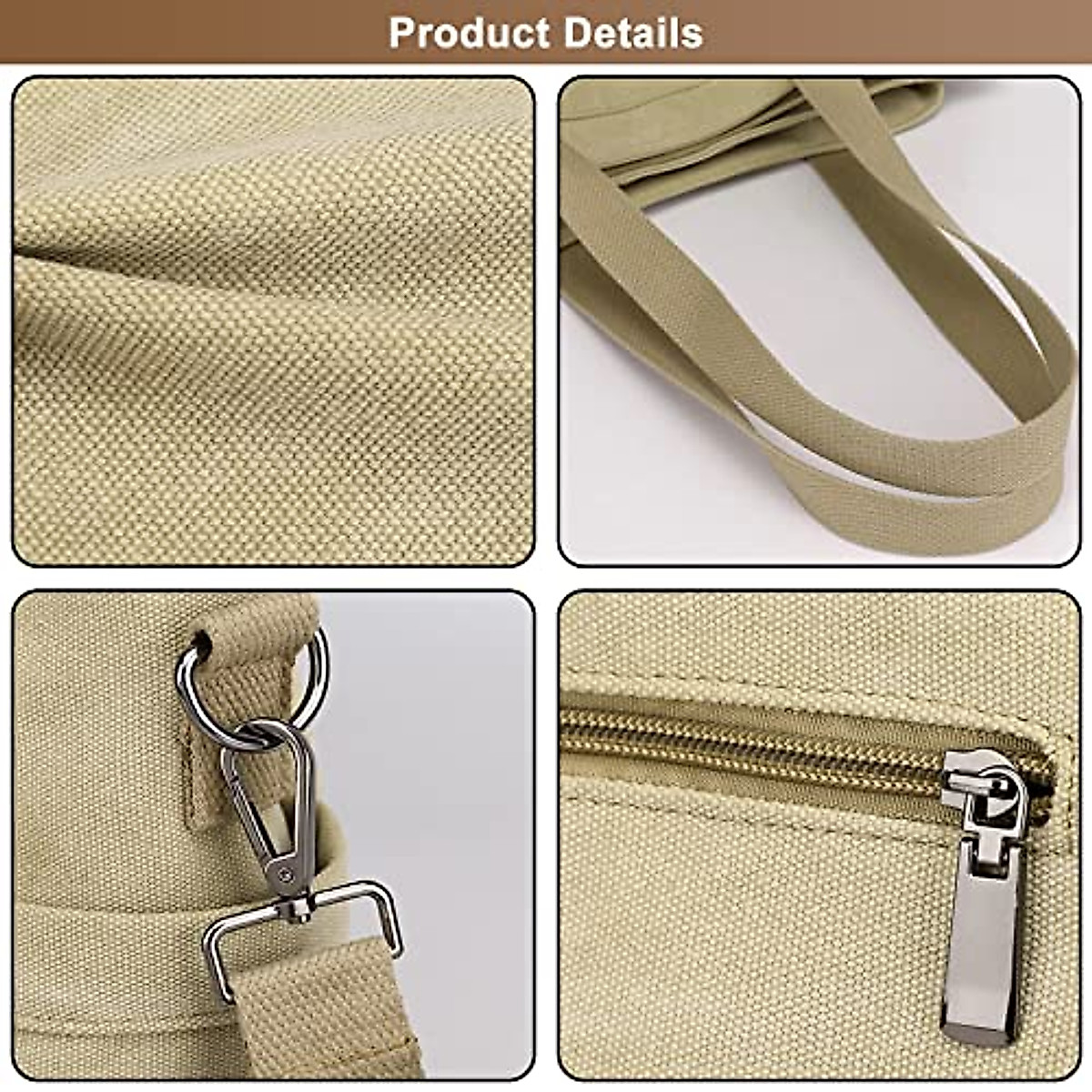 Handbags for Womens Top-Handle Hobo Purse Casual Large Capacity Shoulder Bags Ladies Canvas Tote Satchel Purse (Black)