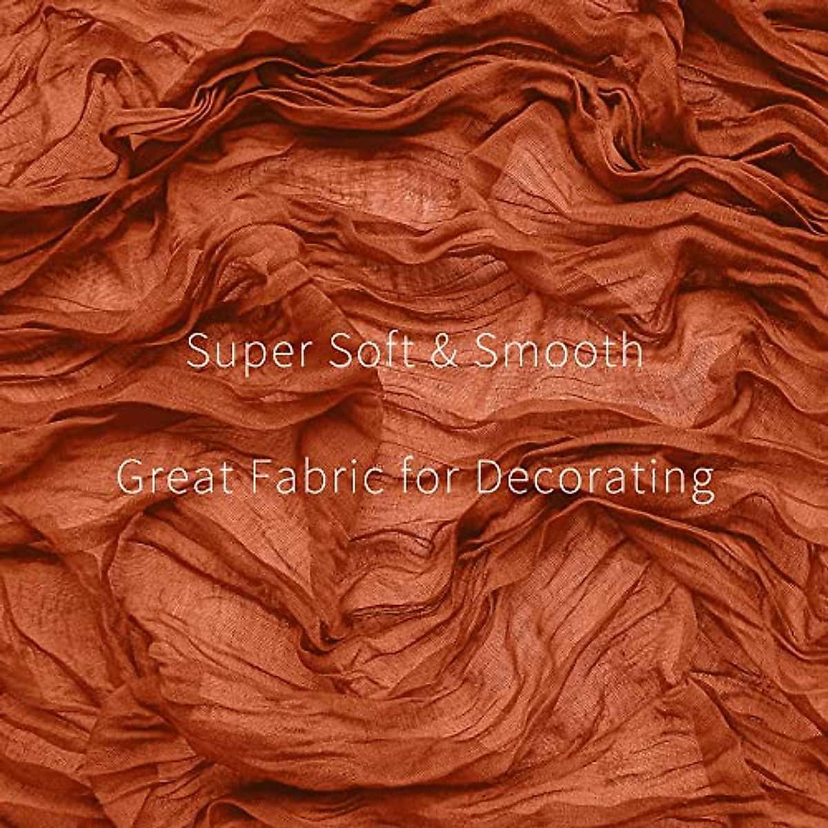 2 Pack Terracotta Cheesecloth Table Runners, 10Ft Gauze Table Runner Rustic Rust Wedding Cheese Cloths Decor for Bridal Baby Shower Arch Drapery Birthday Party Decorations