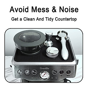 Silicone Anti-slip Pad Compatible with Breville 870/880 Coffee Machine Top Cover Mat Reduce Noise Easy to Clean Espresso Machine Accessory Food Grade Silica Gel Grey Mat US