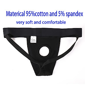 hilariouslove Strap on Harness Underwear, Strapon Harness Underpants for Strap On Underwears Strapless Panties for Men Women Black