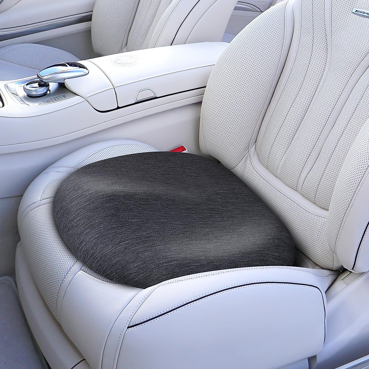 Seat Cushion for Office Chair Car - Memory Foam Chair Pad Sciatica & Back Coccyx Tailbone Pain Relief - Non-Slip Ergonmic Butt Pillow for Computer Desk, Wheelchair, Gaming School Chair - Grey