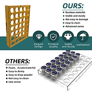 Bayting Bamboo K Cup Holder, K Cup Drawer Organizer Insert, Coffee Pod Holder for K Cups, Organizers for Kcup Coffee Station Drawer (35 Slots)