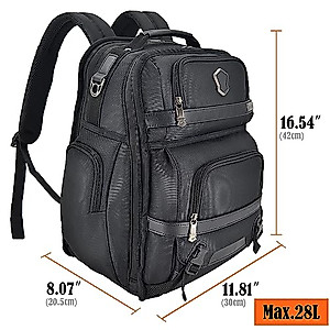 Welkinland Business backpack, Executive backpack, Tech backpack, Commuter backpack men, Professional mens leather business backpack,15 inch backpack for women,Laptop backpack for men,Tech backpack men